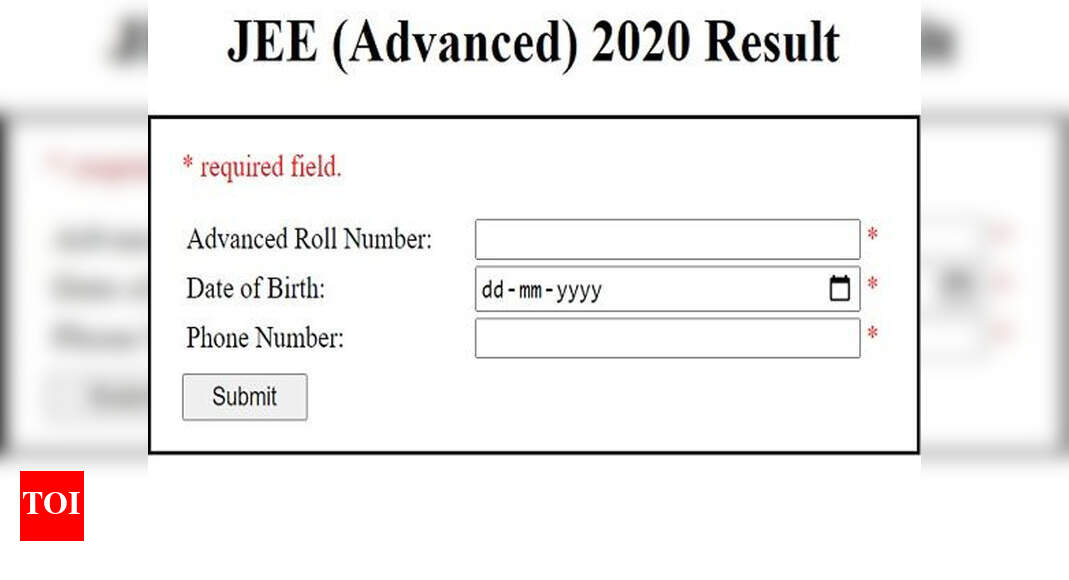 JEE Advanced Result: JEE Advanced Result, Rank Card & Score | - The ...