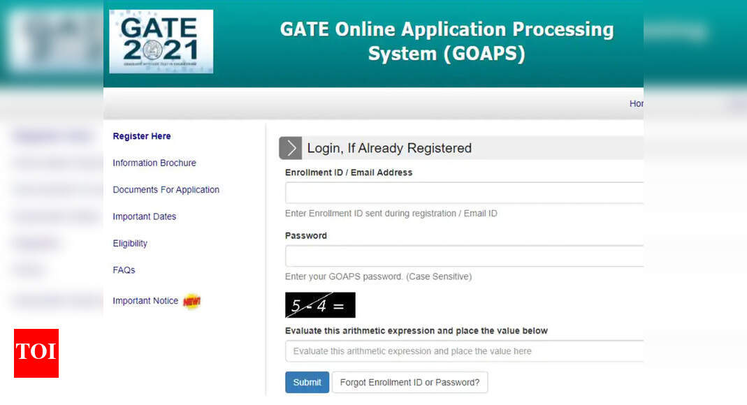 GATE Admit Card: Check how to download | - Times of India
