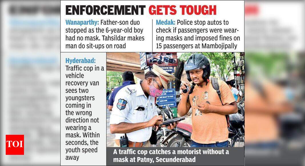 Mask Violators Police Play Cat And Mouse Game Hyderabad News Times Of India