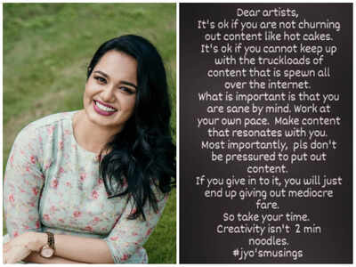 Jyotsna Radhakrishnan: “Content creation has become a rat race,” says ...