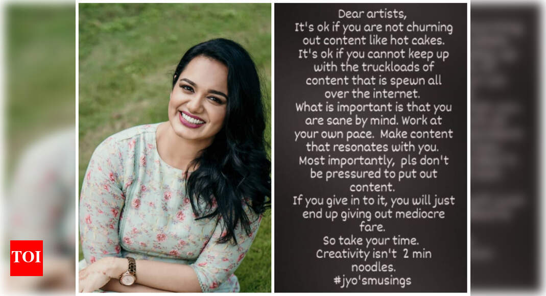 Jyotsna Radhakrishnan: “Content creation has become a rat race,” says ...