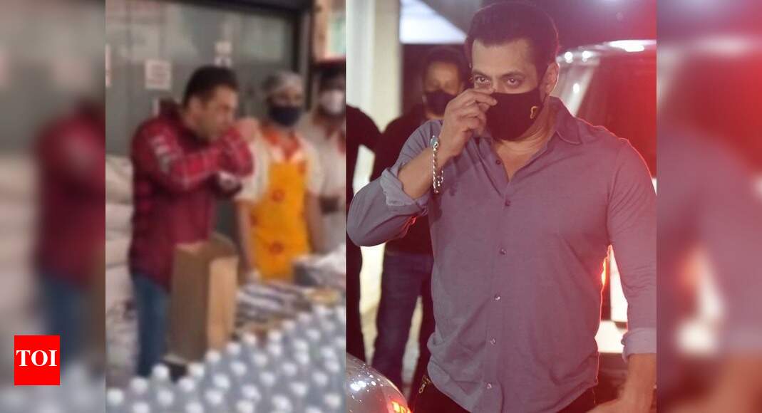 Salman Khan tastes food for quality check before distributing 5000 food ...