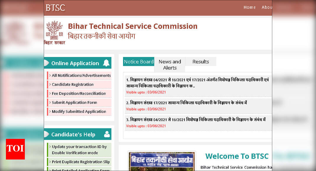 Bihar BTSC Recruitment 2021: Apply online for 6338 Specialist & General ...
