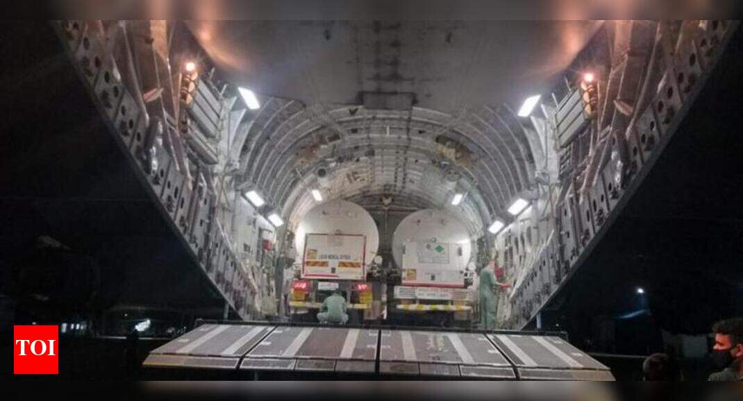 O2 tankers fly to Odisha, to return by rail | Nagpur News - Times of India