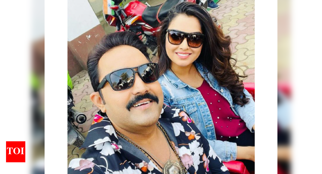 Aamrapali Dubey sends co-star Karan Pandey some birthday love with a ...