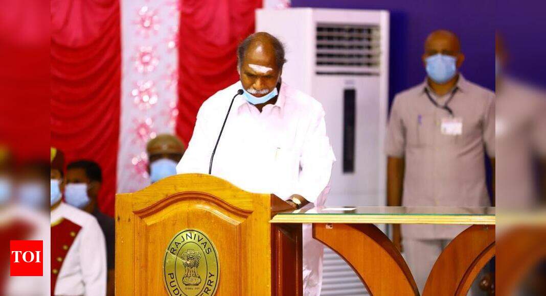 N Rangasamy takes oath as Puducherry CM | Puducherry News - Times of India