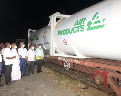 Covid-19: 80 MT liquid medical oxygen arrives in Chennai from Odisha ...