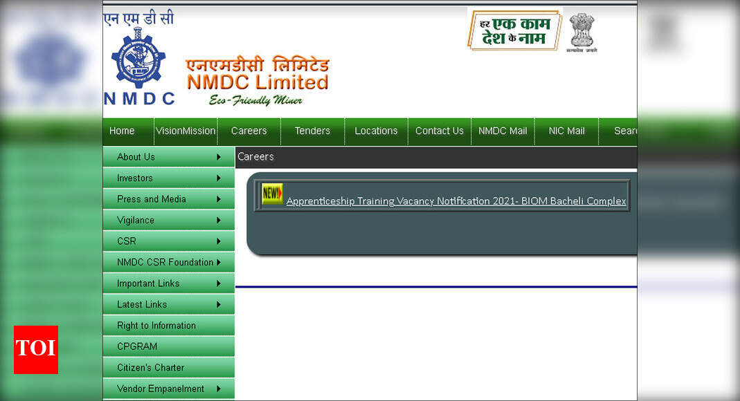 NMDC Apprenticeship Training: NMDC Recruitment 2021: Apply online for 59 Apprenticeship Training ...