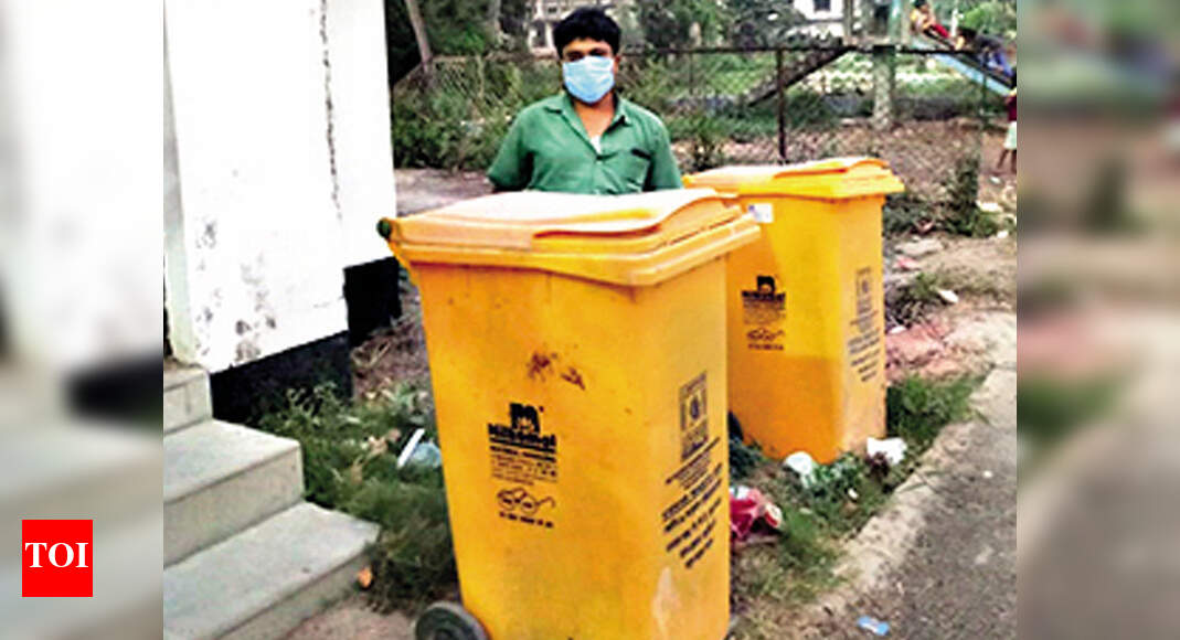 Kolkata: New Town gets yellow bins to dump bio-medical waste | Kolkata ...