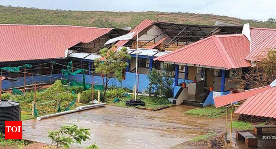 Tauktae wreaks extensive damage to Khola school | Goa News - Times of India