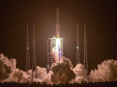 China launches cargo rocket with supplies for space station - Times of ...