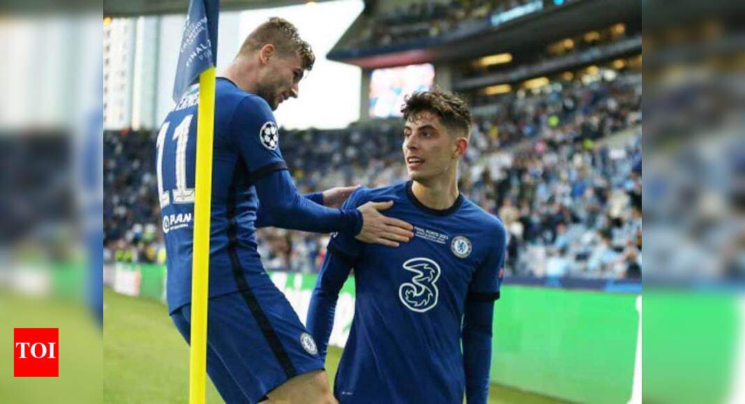 Havertz gives Chelsea 1-0 halftime lead in Champions League final ...