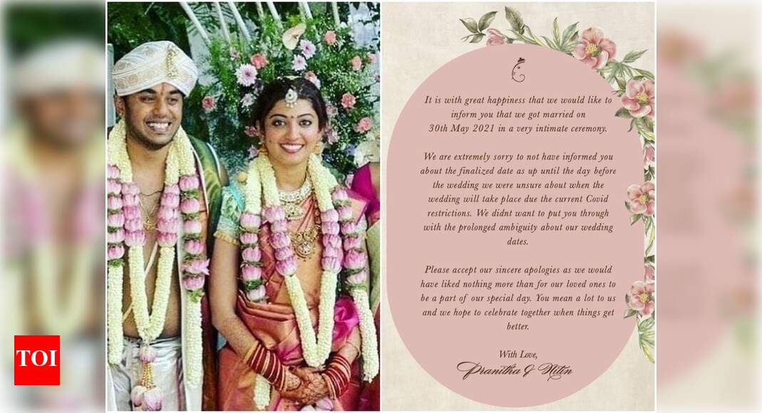 Pranitha Subhash And Nitin Raju Wedding Photos: Pranitha Subhash ties ...