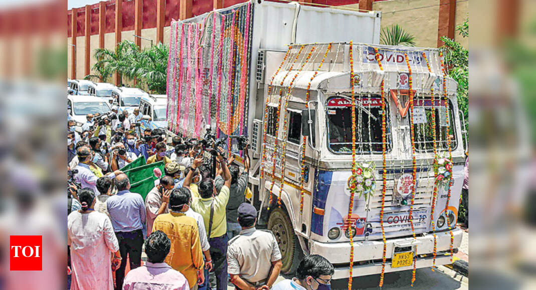 Bihar CM flags off 121 vax vans for inoculation of 45+ people | Patna ...
