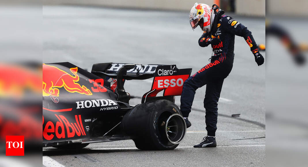 F1: Max Verstappen crashes out but stays on top | Racing News - Times ...