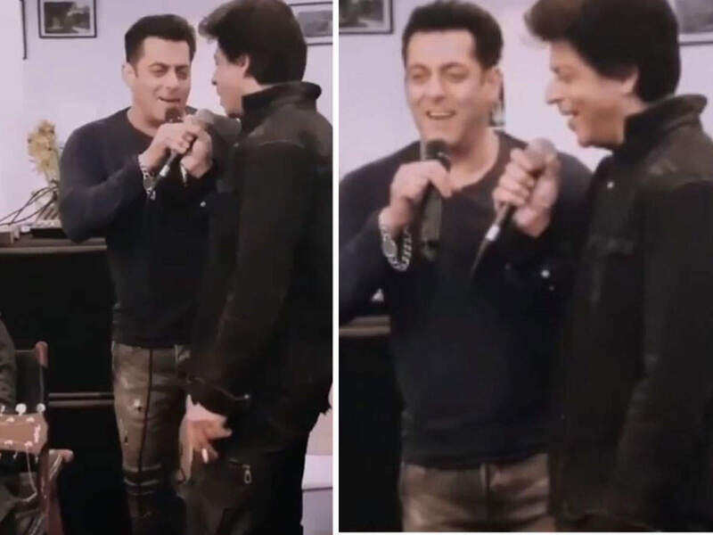 Throwback! THIS rare video of Salman Khan and Shah Rukh Khan singing ...