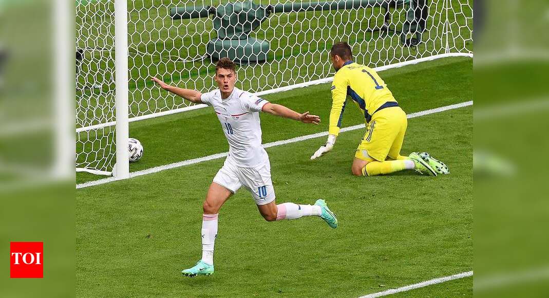 Patrik Schick's halfway-line goal breaks Euro record, Scottish hearts ...