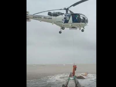 Maharashtra: 16 crew members rescued from mid-sea operation near ...