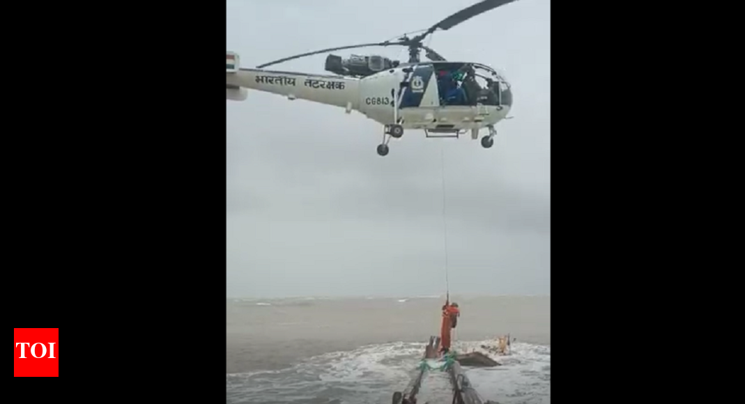 Maharashtra: 16 crew members rescued from mid-sea operation near ...