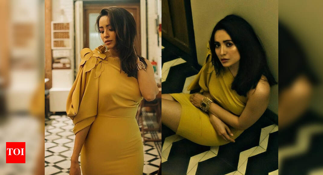 Asha Negi looks bright as a sunshine in a mustard outfit - Times of India