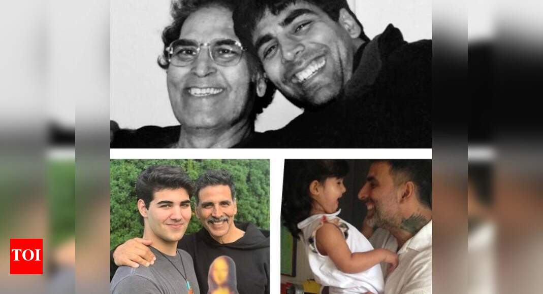 Akshay Kumar shares a picture his dad and kids on Father's Day | Hindi ...