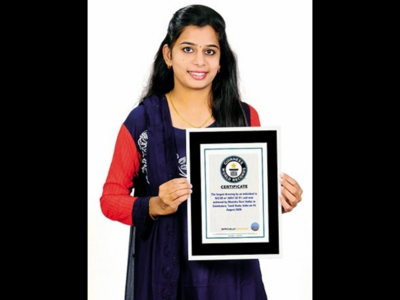 Coimbatore college girl enters Guinness Book with 6,057sqft drawing ...
