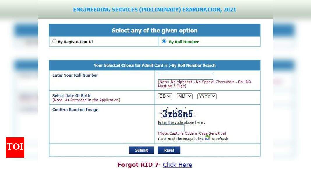 UPSC ESE admit card 2021 released, here's direct link - Times of India