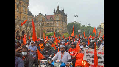 Maratha outfit takes out bike rally in Mumbai demanding reservation for ...