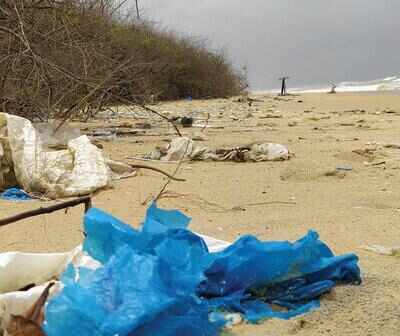 Goa: Rough sea coughs up large amounts of plastic waste along Salcete’s ...