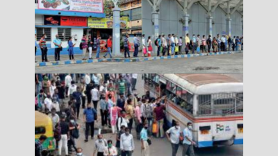 Long queues, footboard passengers: Bengal buses groan under load as ...