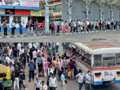 Long queues, footboard passengers: Bengal buses groan under load as ...