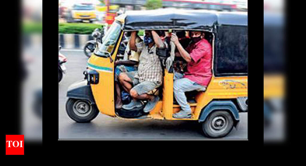 Share autorickshaws in Chennai flout social distancing norms | Chennai ...