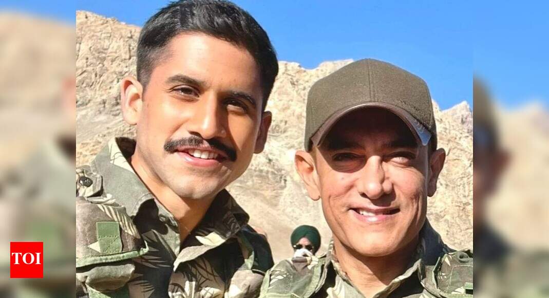 Naga Chaitanya and Aamir Khan on the sets of Laal Singh Chaddha | - Times of India