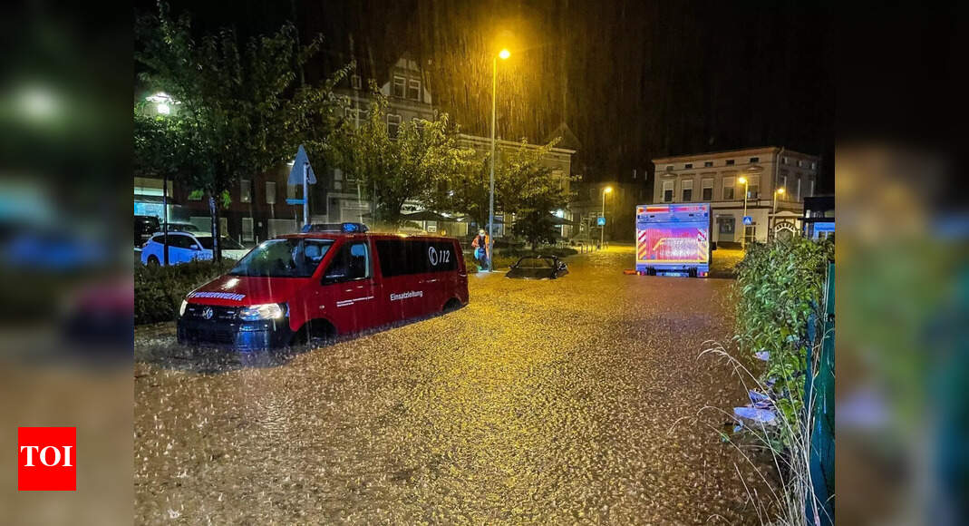 Flooding across Germany after night of heavy rainfall - Times of India