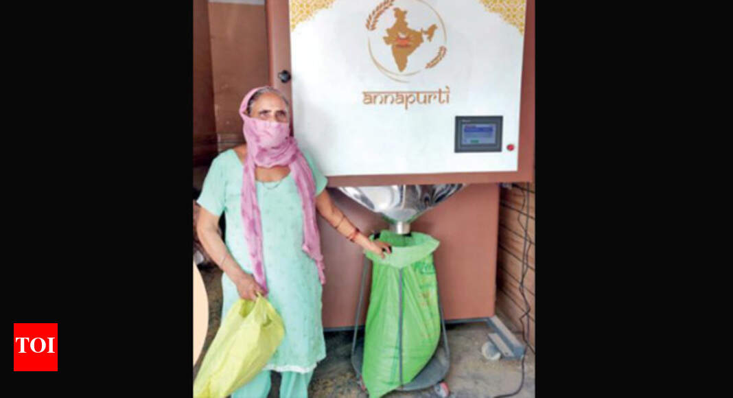 Touch screen, fill bag: Country’s first grain ATM in Gurugram | Gurgaon ...