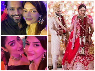 Rahul Vaidhya and Disha Parmar's wedding reception: Mehreen Pirzada and ...