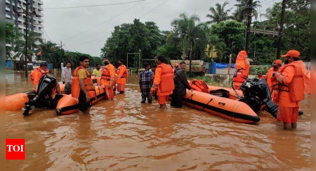Maharashtra: Heavy rains batter Thane, Palghar; villages marooned, NDRF helps in rescue ops ...