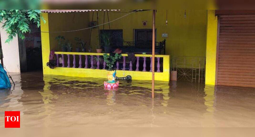 Goa: Flooding disrupts life at Camurlim, water enters homes | Goa News ...