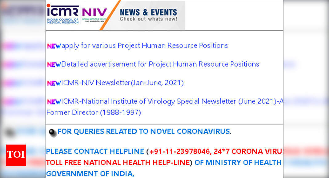 NIV Recruitment 2021: Apply online for 53 Project Research Scientists ...