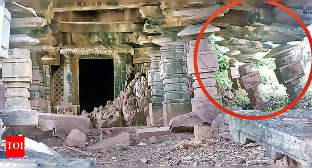 Telangana: Sub-shrine with snake-infested entrance in Ramappa complex ...