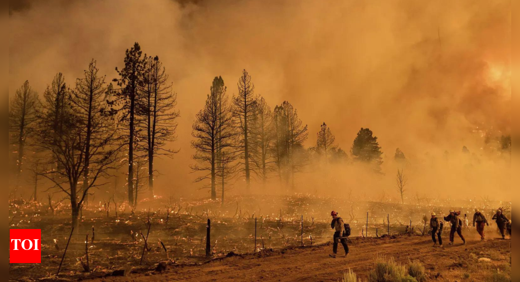 Huge California fire grows as heat spikes again across state - Times of ...