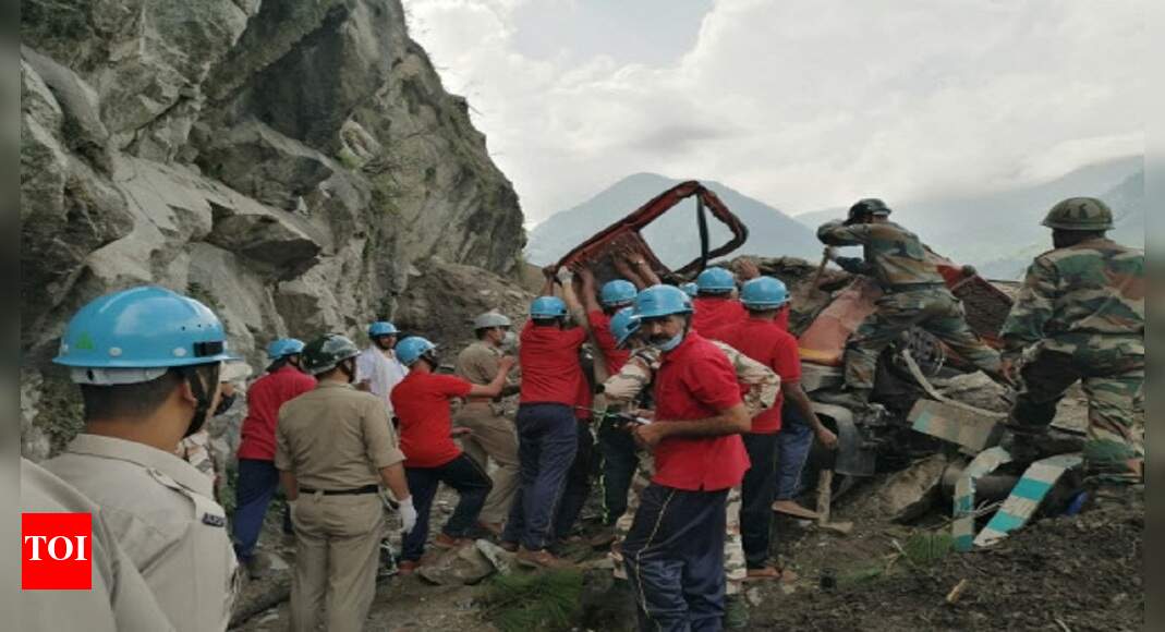 Kinnaur landslide: 10 bodies recovered, 13 rescued so far | Shimla News - Times of India