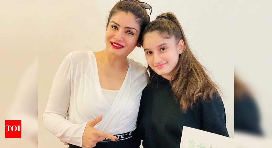 Proud mom Raveena Tandon shows off daughter Rasha’s report card with ...