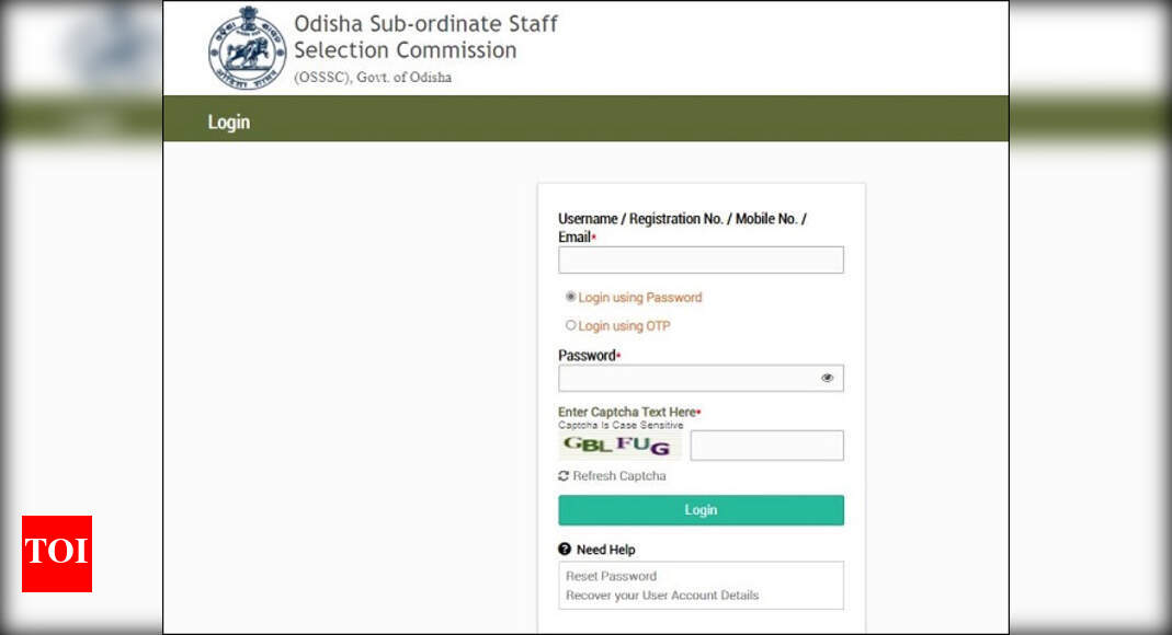 OSSSC RI Admit Card 2021 released, download here - Times of India