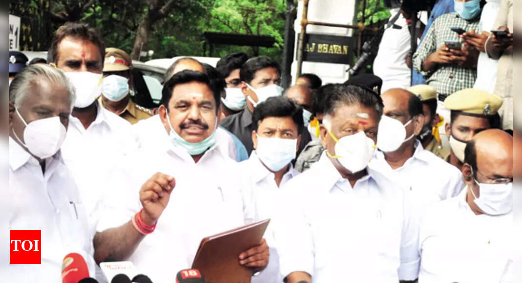 Tamil Nadu: AIADMK meets governor with complaint on DMK’s ‘corruption ...