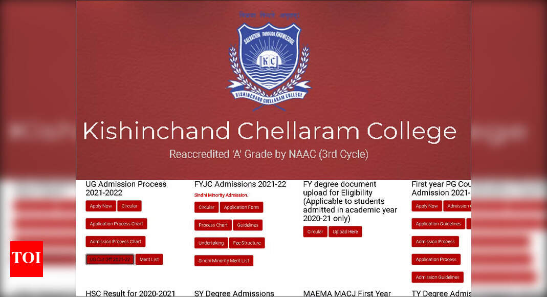 KC College first merit list 2021 for UG courses released @ kccollege ...