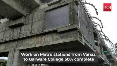 Work on Metro stations from Vanaz to Garware College 50% complete ...