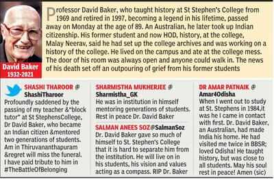 Dr David Baker: A legend who spannedgenerations, making history on the ...