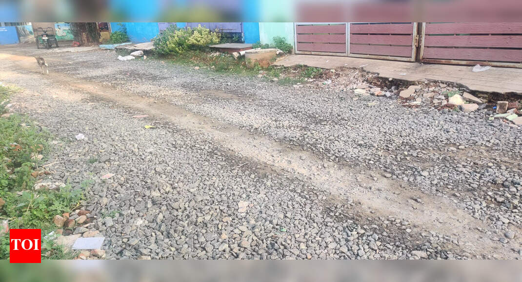 suffering with patched road for months - Times of India