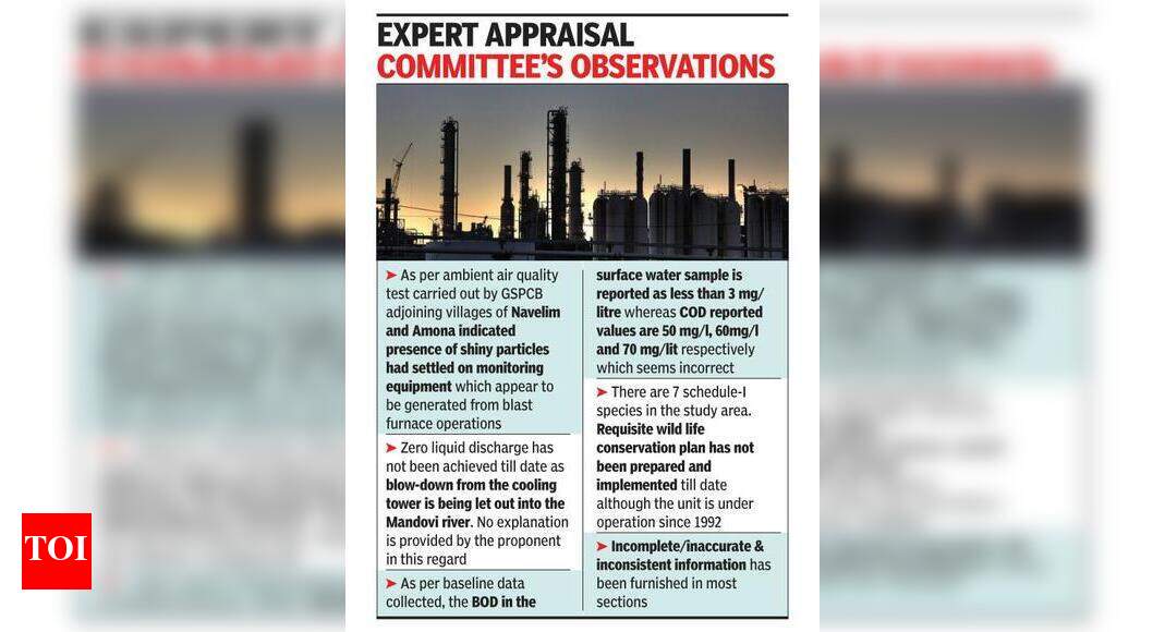 MoEF committee returns Vedanta’s expansion plan | Goa News - Times of India